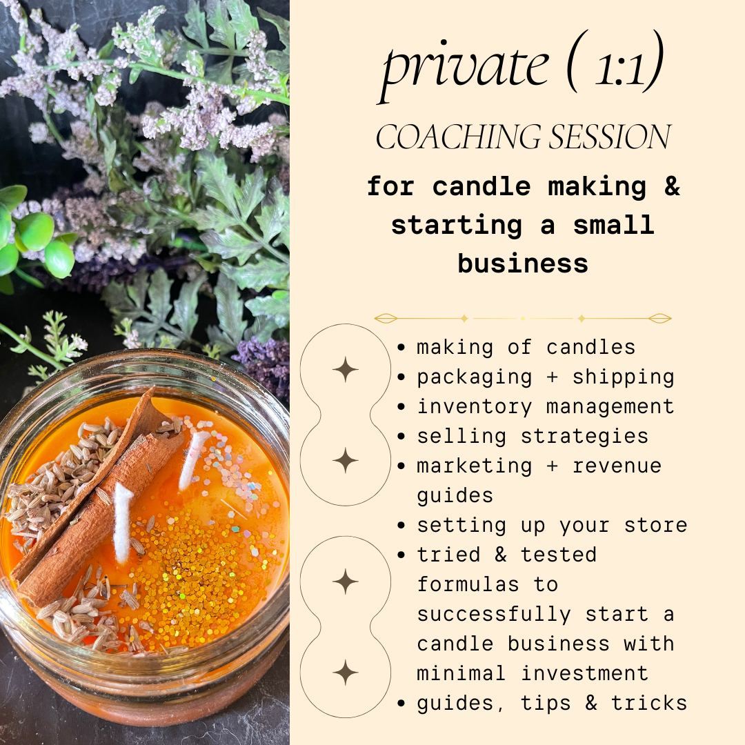 Private Candle Making & Business Coaching ( 1:1 sessions) - Online - T ...